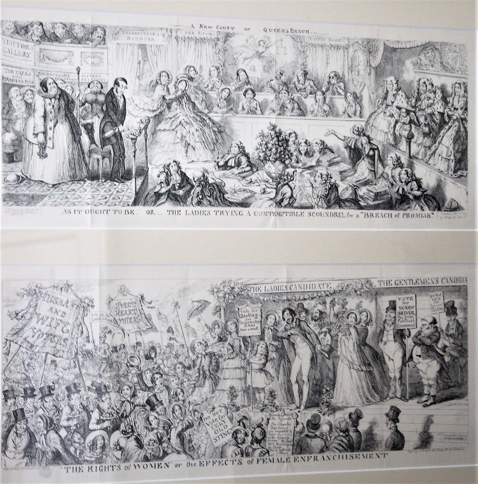 George Cruickshank Engravings on Female Rights | Westbury Antiques